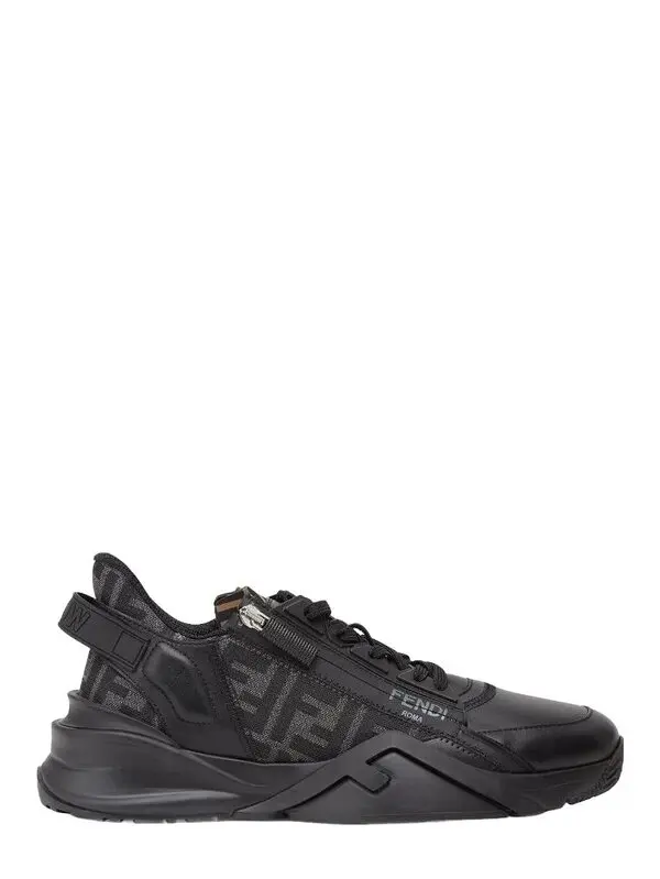 Fendi Flow Lace-up Sneakers - Black