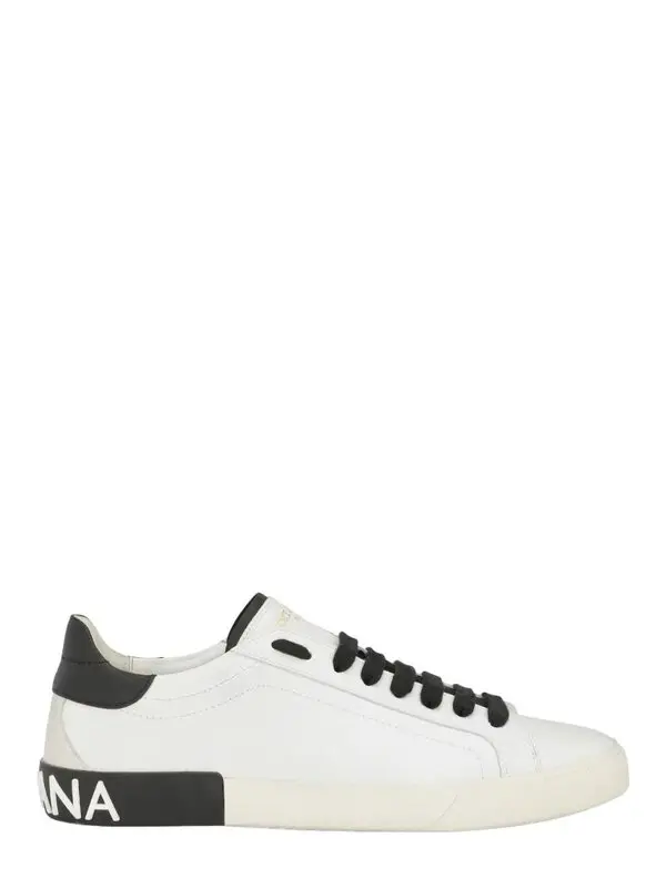 Dolce & Gabbana Portofino Lace-up Sneakers - White