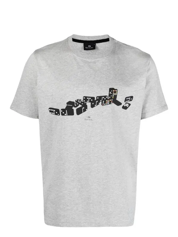 Paul Smith Dominoes Graphic-print Organic-cotton T-shirt - White