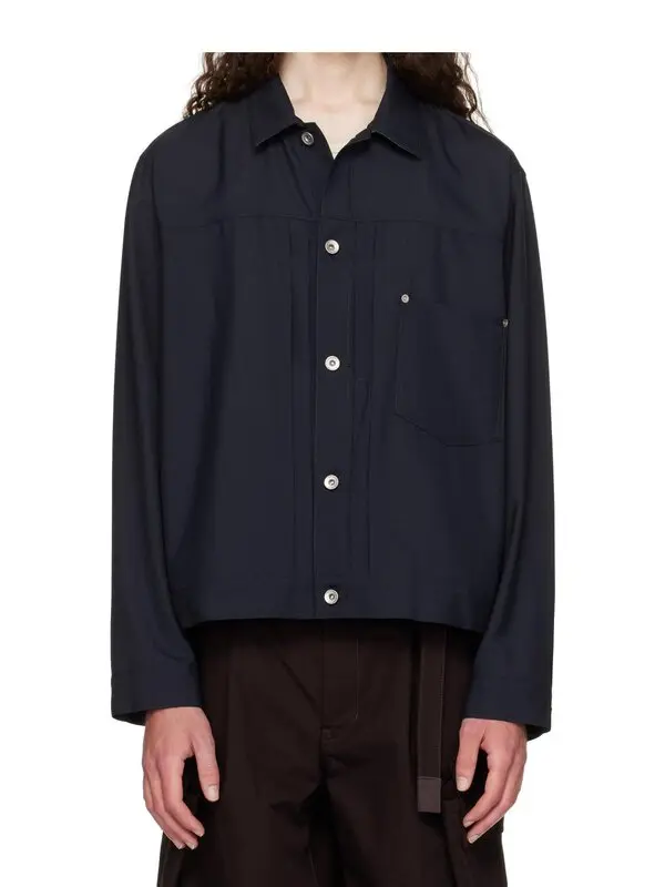Sacai Pleated Pocket Jacket - Black