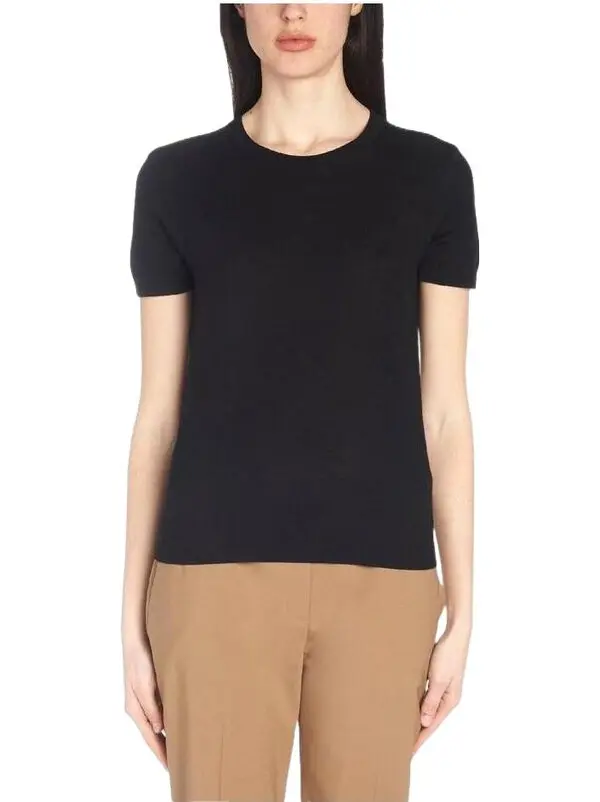 Theory Short-sleeved Crewneck Jumper - Black