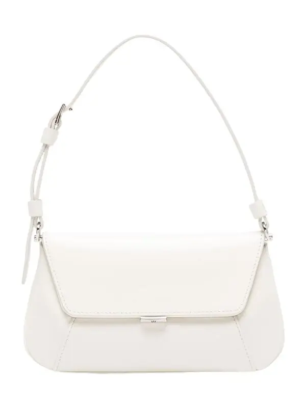 Amina Muaddi Top Handle Shoulder Bag - White
