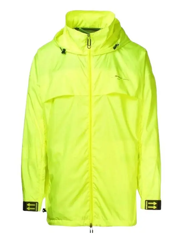 Off-White Hooded Lightweight Jacket - Yellow