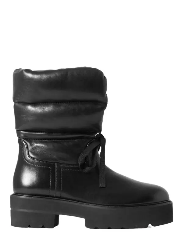 STUART WEITZMAN Padded Round Toe Boots - Black