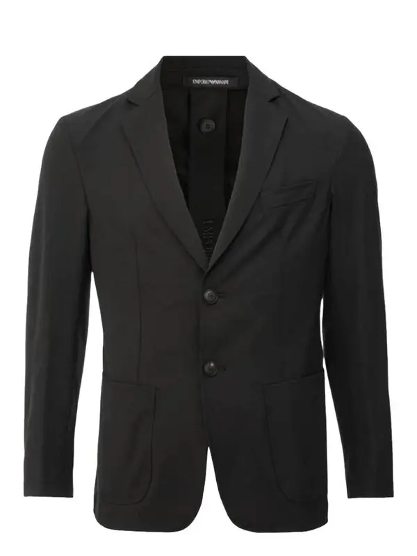 Emporio Armani Long-sleeved Suit Jacket - Black
