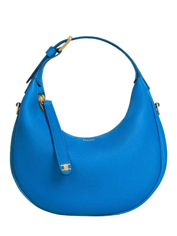 Celine Teen Lulu Hobo Bag In Grained Calfskin - Ultra Blue