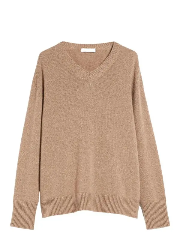 Max Mara Cashmere V-neck Sweater - Nude