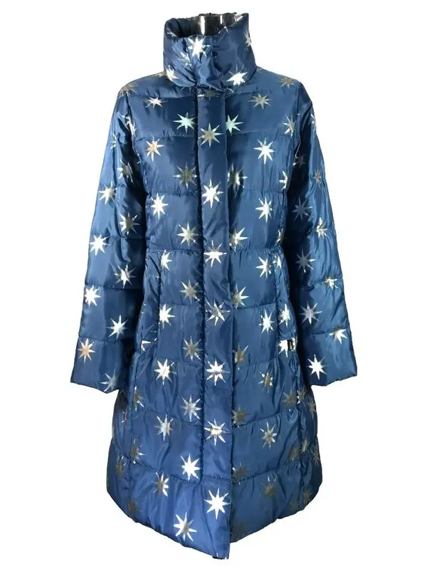 Moschino Printed Puffer Coat - Blue