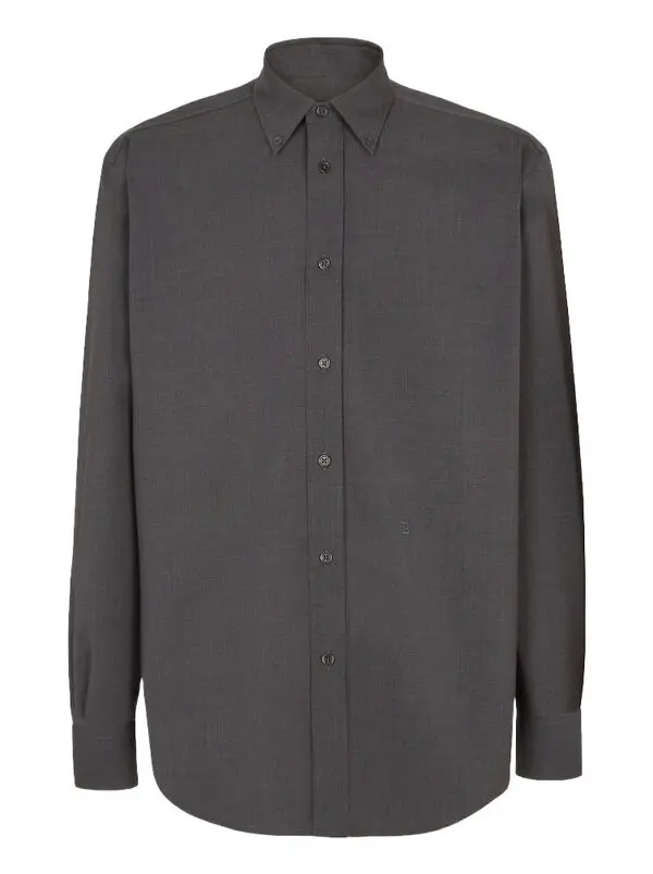 Fendi Long Sleeved Buttoned Shirt - Grey