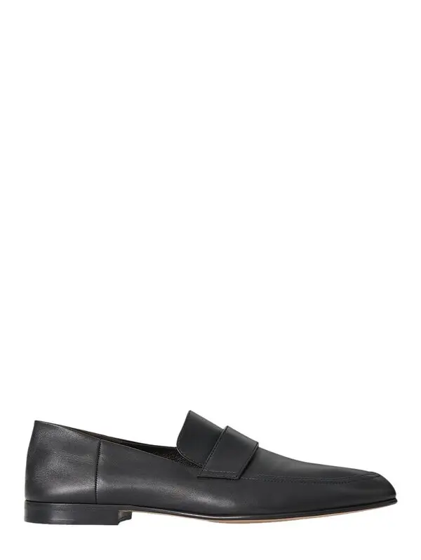 THE ROW Leather Loafers - Black