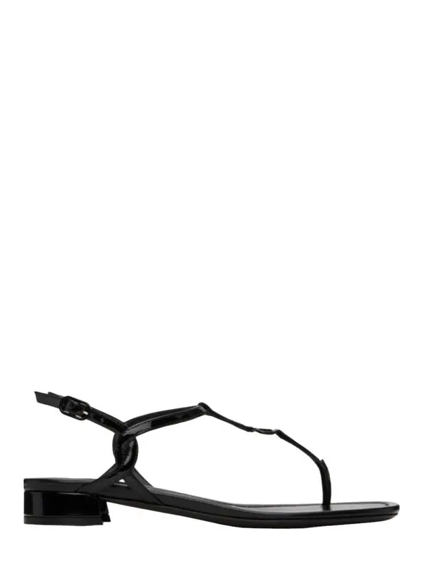 Valentino Garavani Vlogo Plaque Thong Sandals - Black