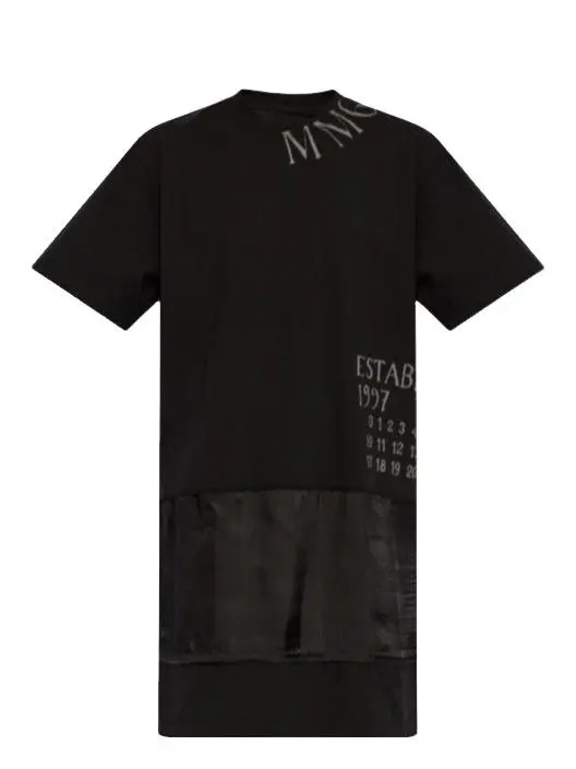 MAISON MARGIELA Short-sleeve Printed T-shirt Dress - Black