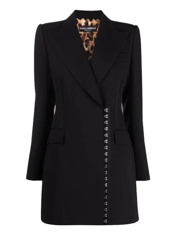 Dolce & Gabbana Virgin Wool Coat - Black