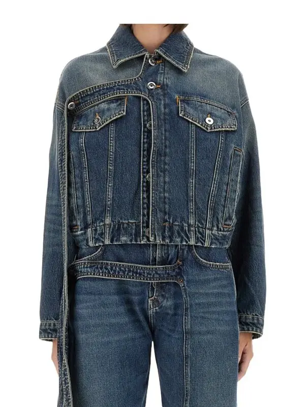 JEAN PAUL GAULTIER Long-sleeved Denim Jacket - Blue