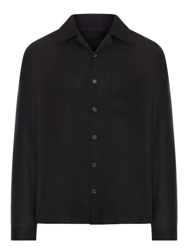 Prada Long Sleeved Buttoned Shirt - Black