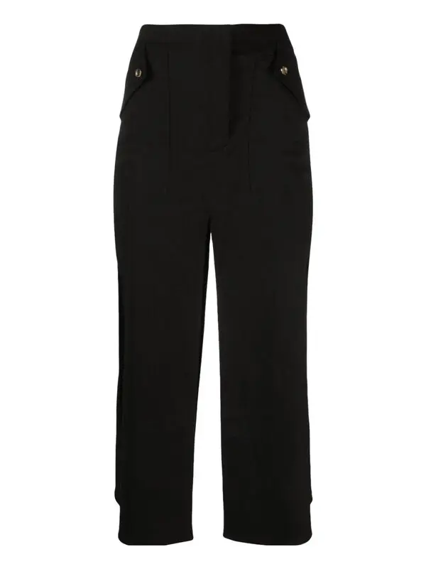 Pinko Midi Skirt With Slit Detail - Black