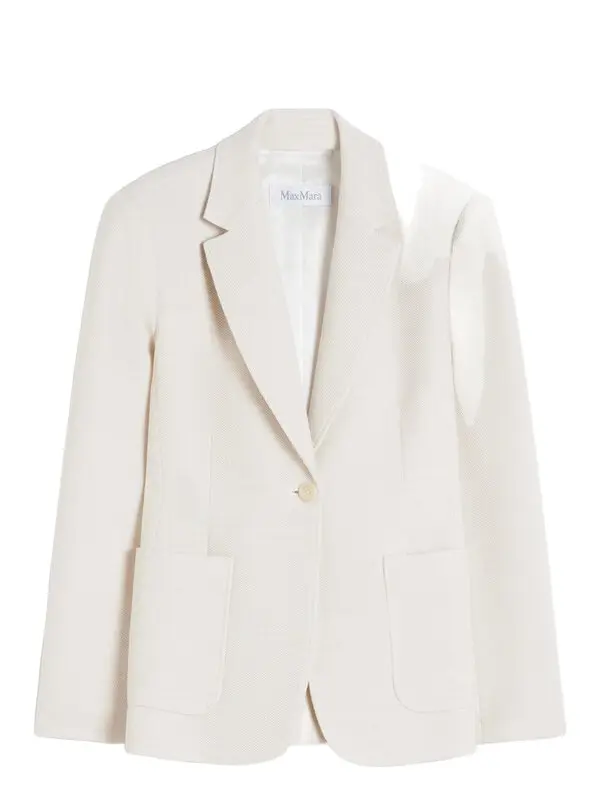 Max Mara Utilita Single-breasted Blazer - Ivory White