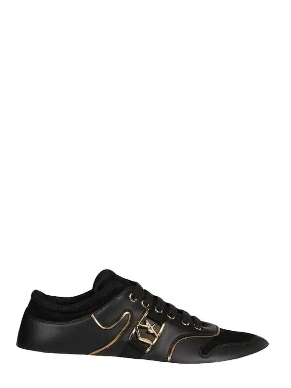 FERRAGAMO Gancini Detail Sneakers - Black