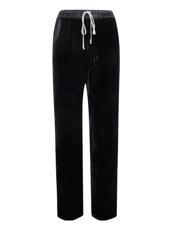 Rick Owens Drawstring Straight Leg Trousers - Black