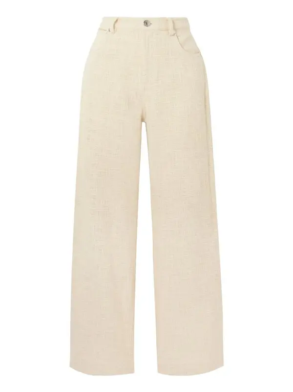 Staud Grayson Wide-leg Pants - Ivory