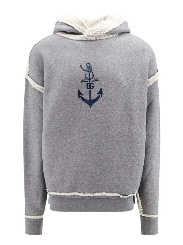 Dolce & Gabbana Marina Printed Hoodie - Gray