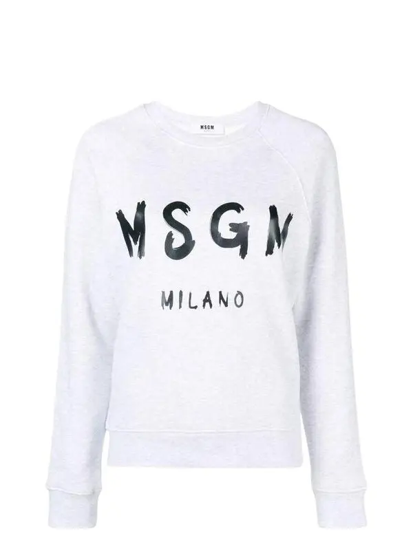 MSGM Logo Print Sweatshirt - White