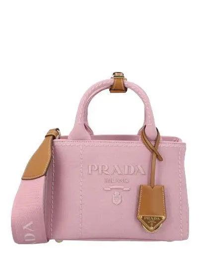 Prada Mini Double Handle Shoulder Bag - Pink