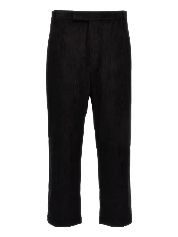 Thom Browne Corduroy Straight-leg Trousers - Black
