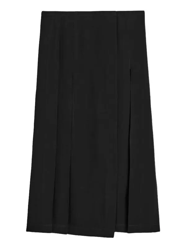 TOTEME Wrap-around Box-pleated Maxi Skirt - Black