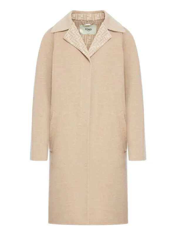 Fendi Long Sleeved Coat - Beige