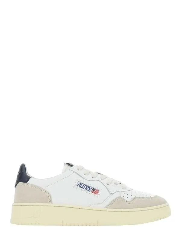 AUTRY Medalist Suede-trim Low-top Sneakers - White