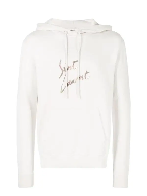 Saint Laurent Animal Print" Hoodie - White