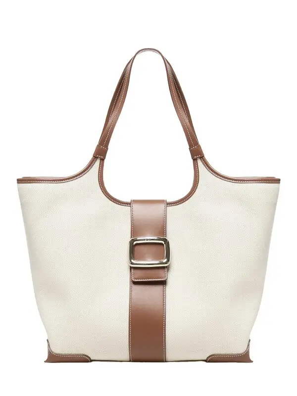 ROGER VIVIER Buckle Detail Shopping Bag - White