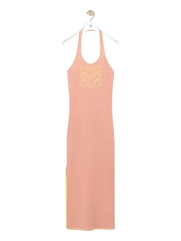 Loewe Anagram Jacquard Tank Dress - Pink/yellow