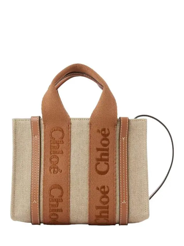 Chloé Woody Mini Shoulder Bag - Taupe