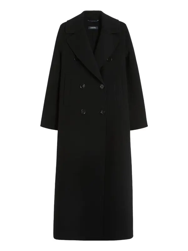Max Mara Custodi Double Breasted Coat - Black