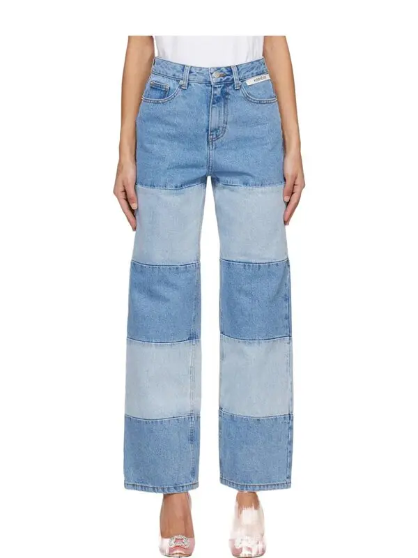 KIMHEKIM Kimhēkim Paneled Straight-leg Jeans - Blue