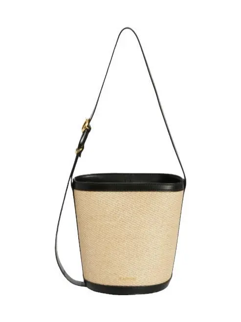 JIL SANDER Bucket Bag With Logo Detail - Natural