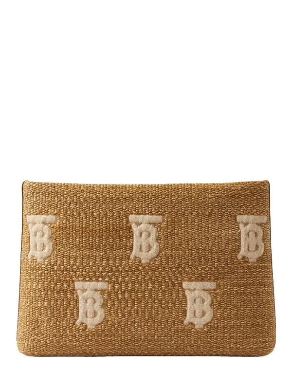 Burberry Monogram Zipped Pouch - Brown