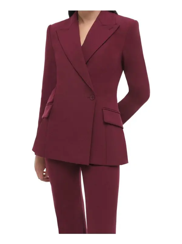 Simkhai Tailored Long Sleeve Blazer - Red
