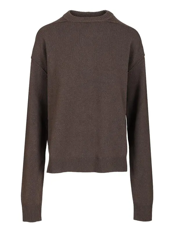 Rick Owens Round Neck Knitted Jumper - Brown