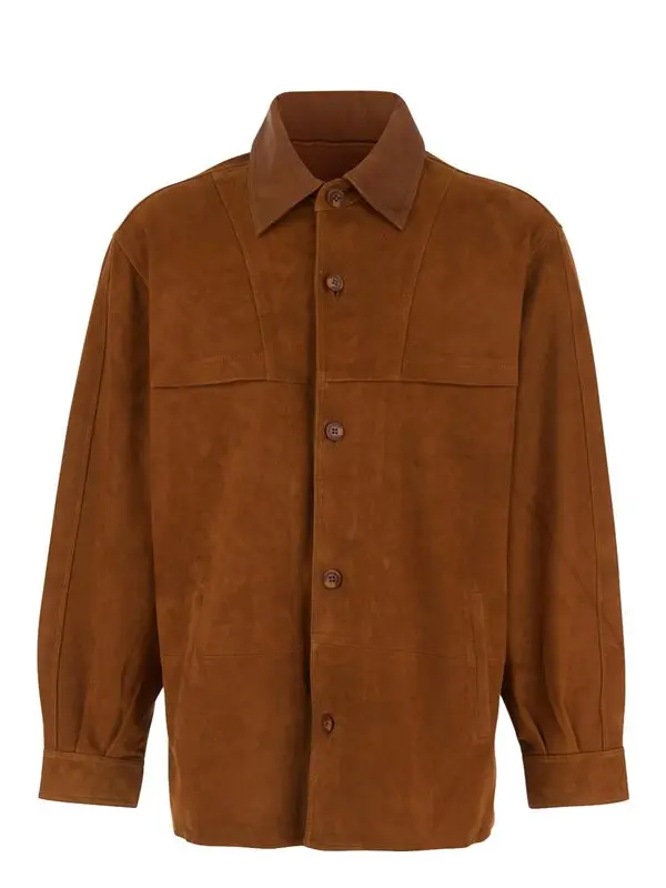 SUNFLOWER Classic Collar Suede Jacket - No