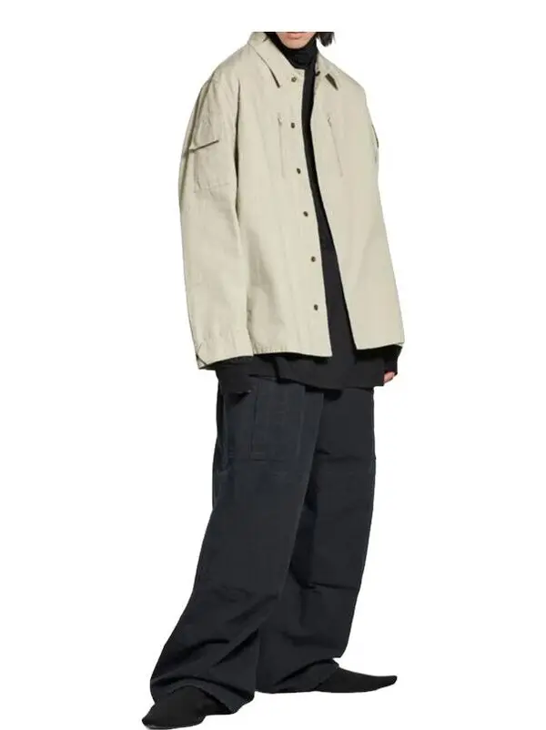 Balenciaga Military Ripstop Shirt Jacket - Beige