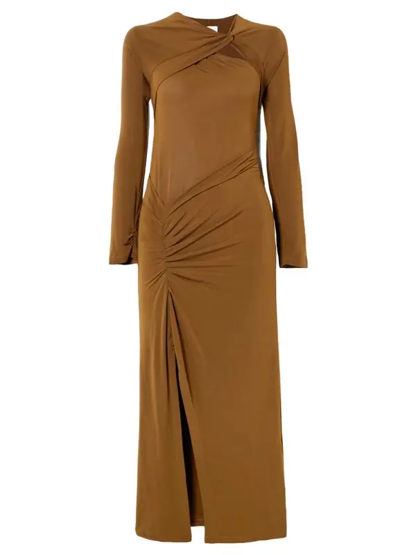 Isabel Marant Étoile Evelina Asymmetrical Knotted Dress - Brown