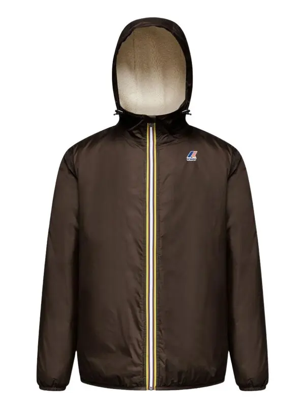 K-WAY Le Vrai 3.0 Claude Orsetto Hooded Jacket - Brown Mogano