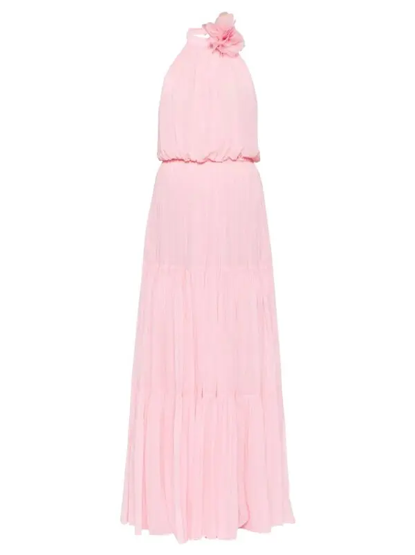 Retrofete Halterneck Floral Maxi Dress - Pink