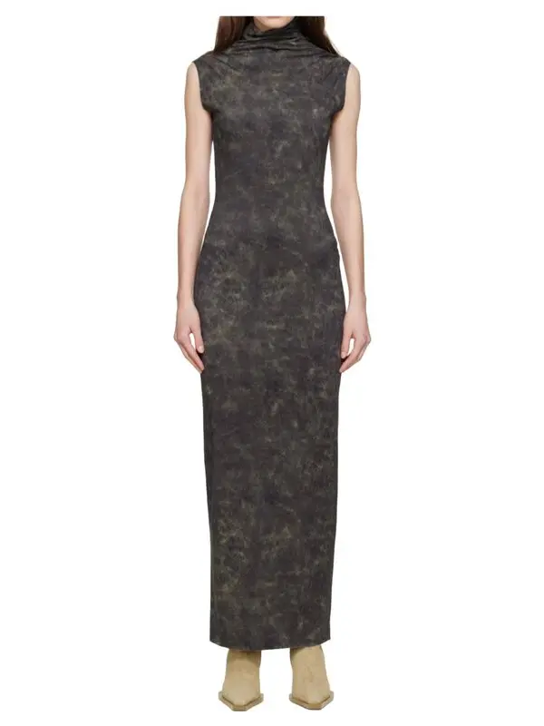 16Arlington High Neck Sleeveless Maxi Dress - Black