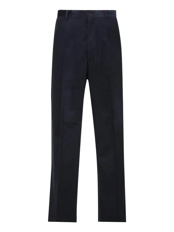 Prada Cashmere And Cotton Corduroy Trousers - Blue