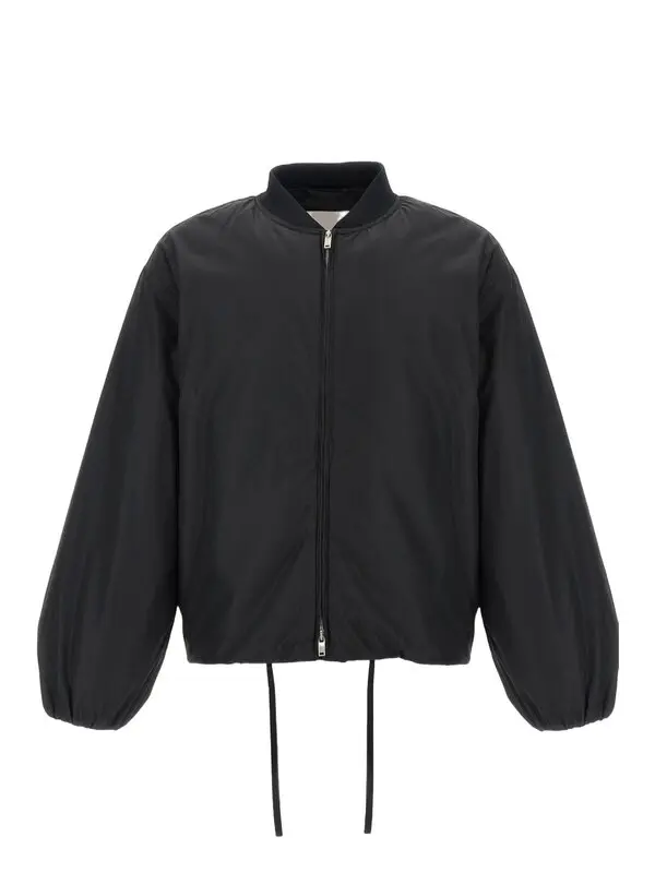JIL SANDER Zip-up Bomber Jacket - Black