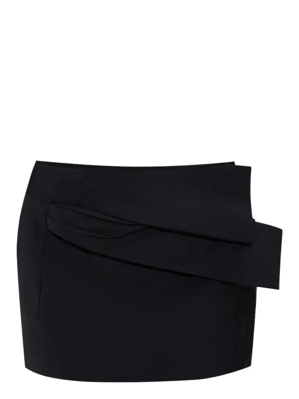 Givenchy Mid-rise Draped Mini Skirt - Black